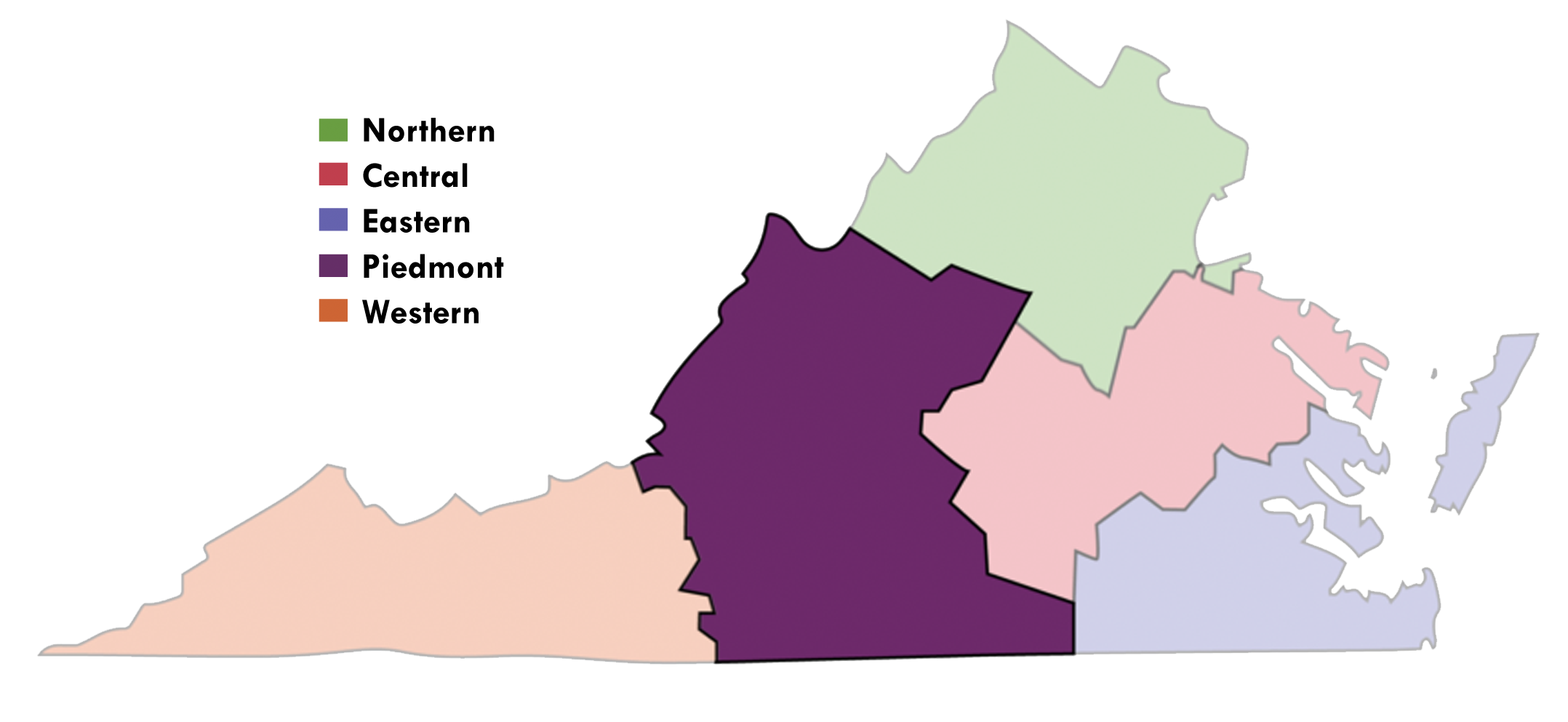 Virginia Piedmont Region Map Virginia Maps & Facts World Atlas